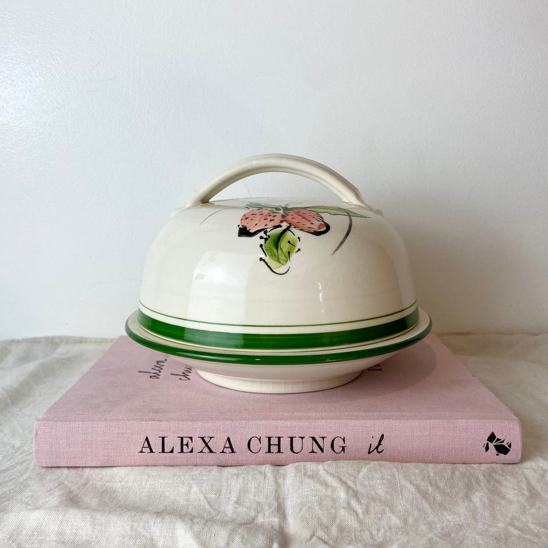 Ceramic Strawberry Cloche Butter Dish With Lid - Etsy
