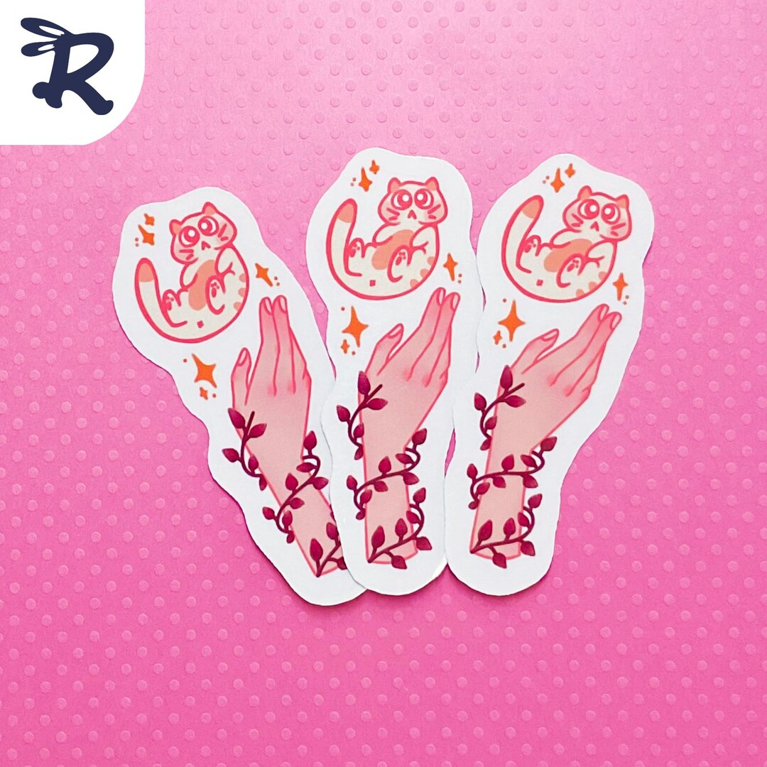 Magic Kitty Sticker | Die Cut Sticker - Vinyl Matte Sticker - Water ...
