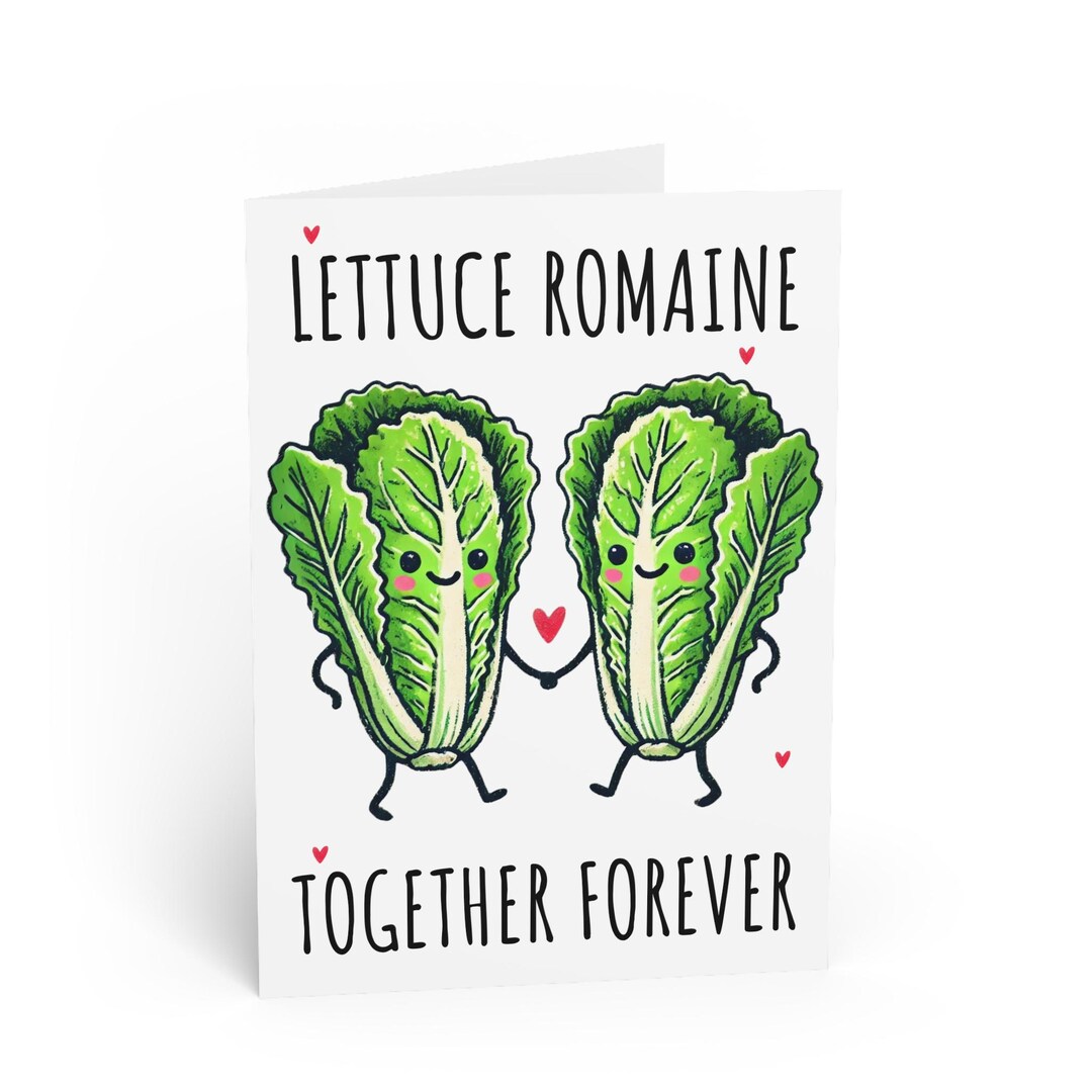 Lettuce Romaine Anniversary Card – Funny Pun, Romantic Gift - Etsy