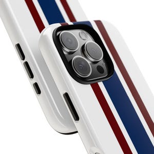 Vertical Stripe Phone Case | Retro Red and Blue | iPhone and Samsung ...