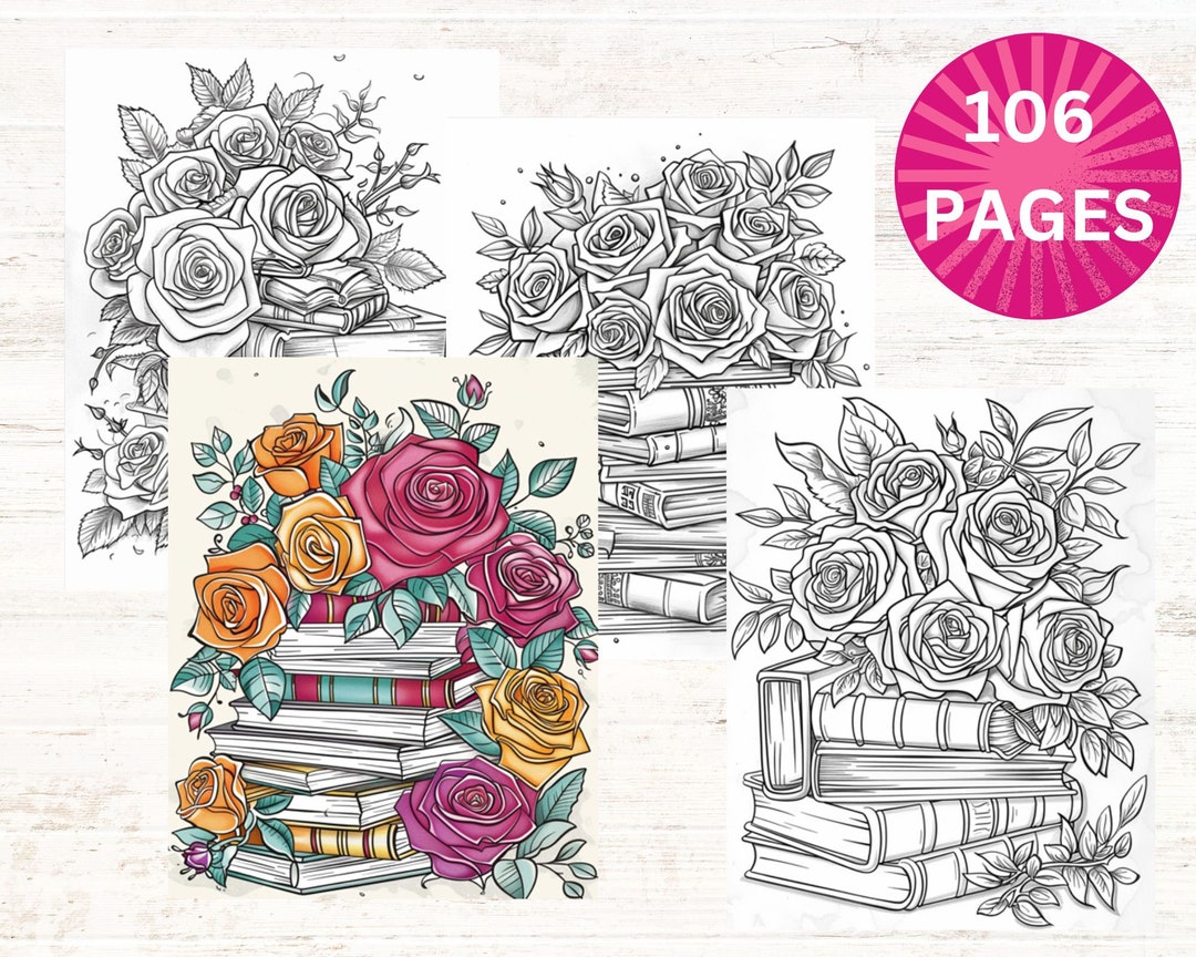 Minimalist Coloring Pages, Digital Coloring, Roses Art, Beautiful ...