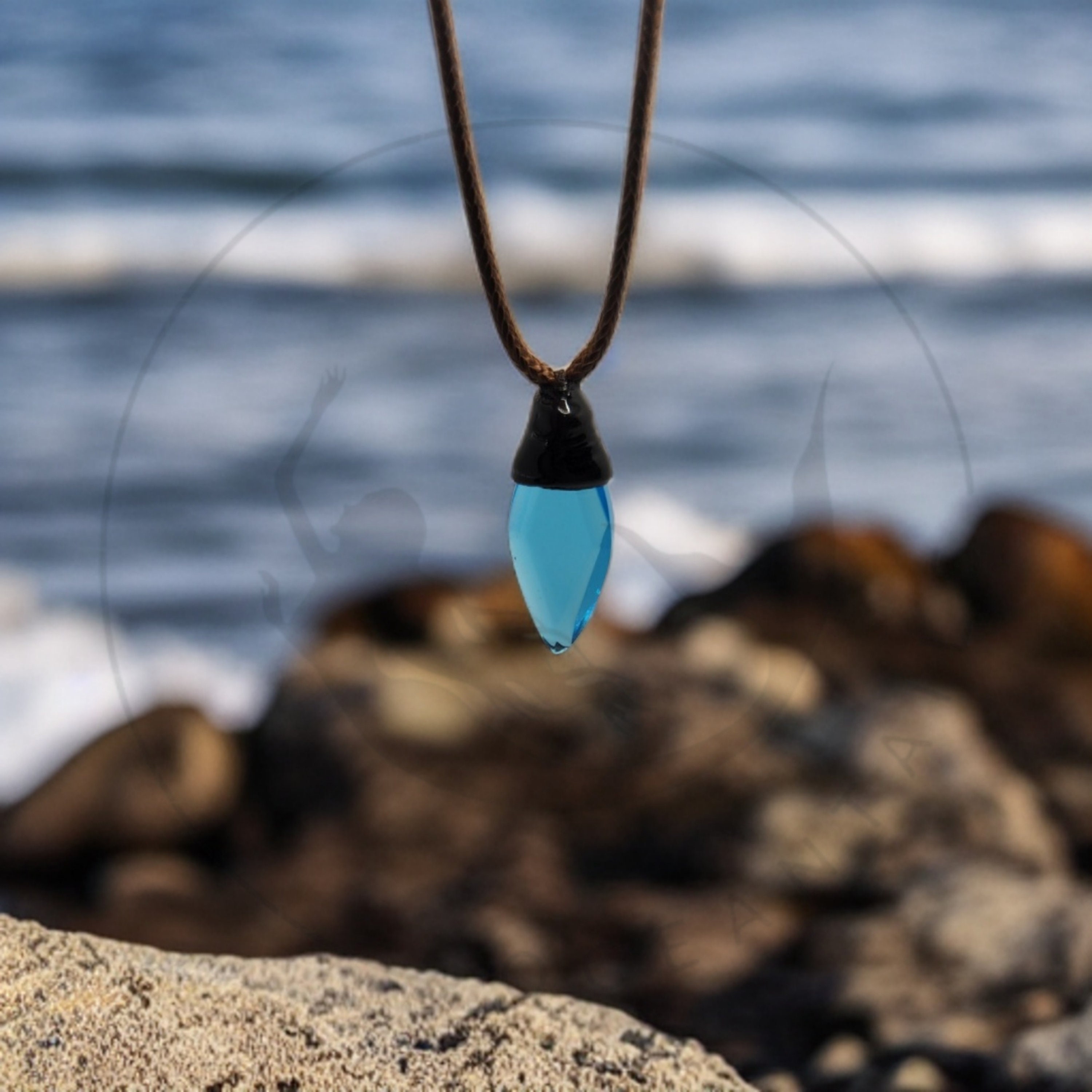 H20 blue crystal necklace store