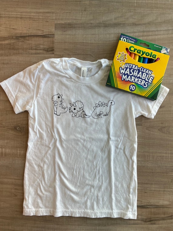 Kid's Coloring Shirts - Etsy