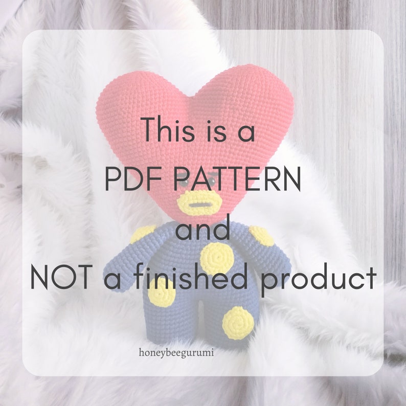 BTS Inspired Crochet Amigurumi Pattern KPOP Doll Large Alien Prince ...