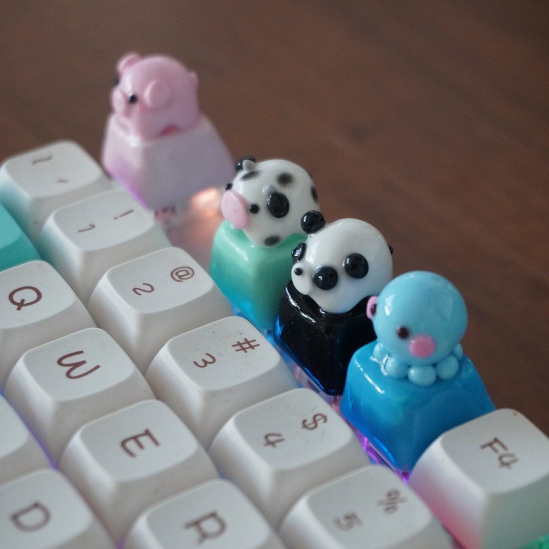 Kawaii Animal Custom Keycaps | Handmade | Made to Order - Etsy