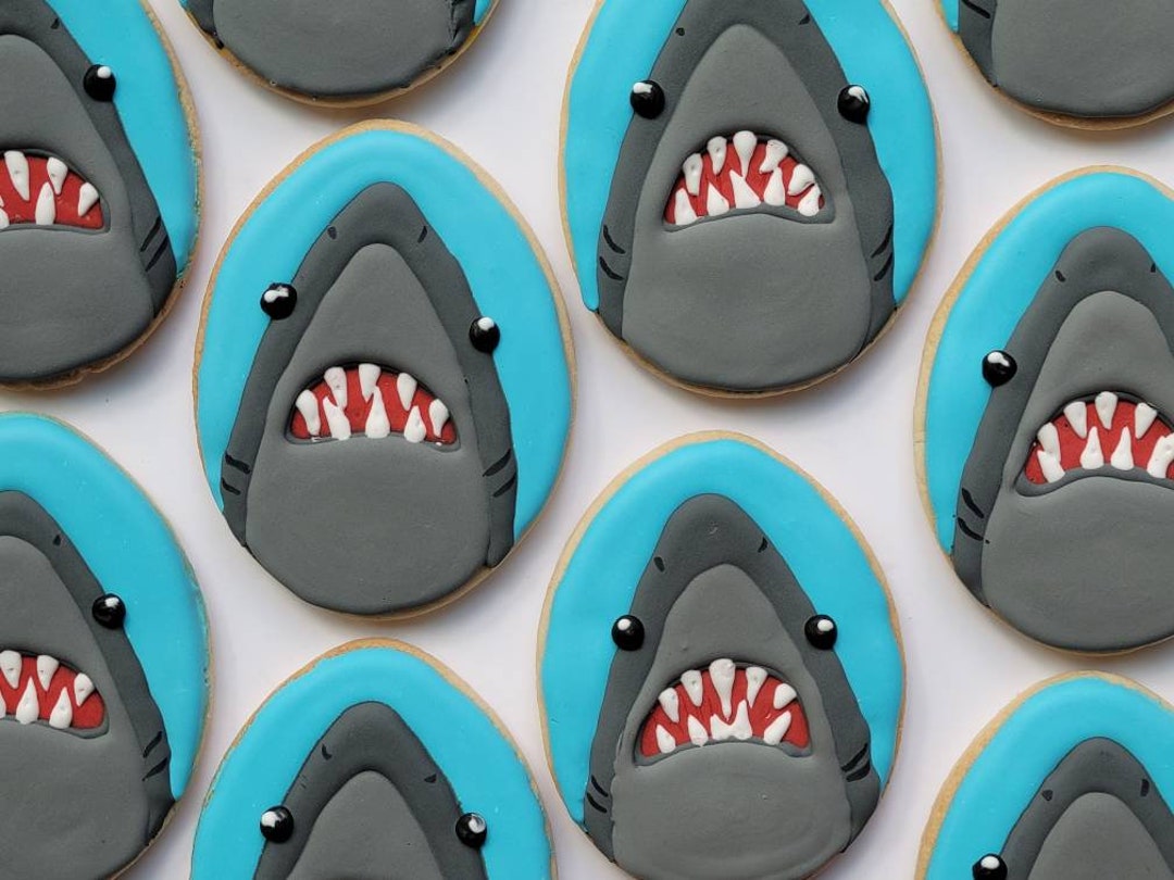 Summer Tiki Shark Week July Beach Sea Ocean Decorated Butter Vanilla ...