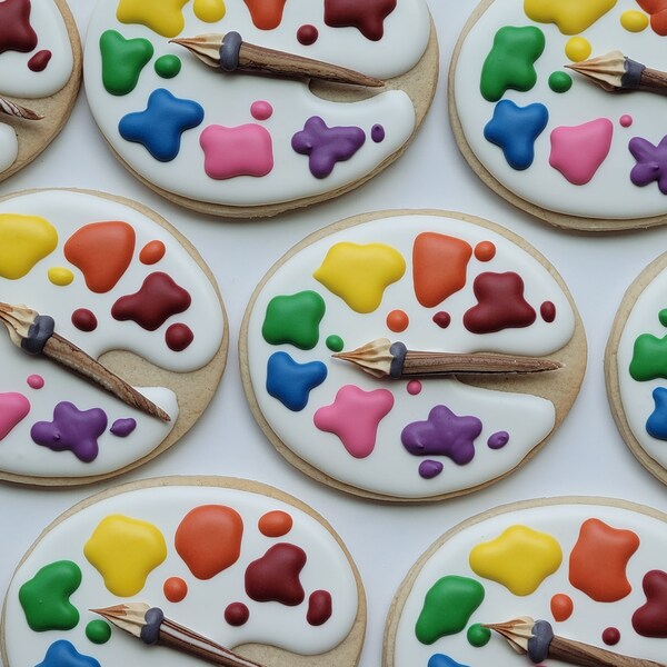 Art Palette Cookies - Etsy