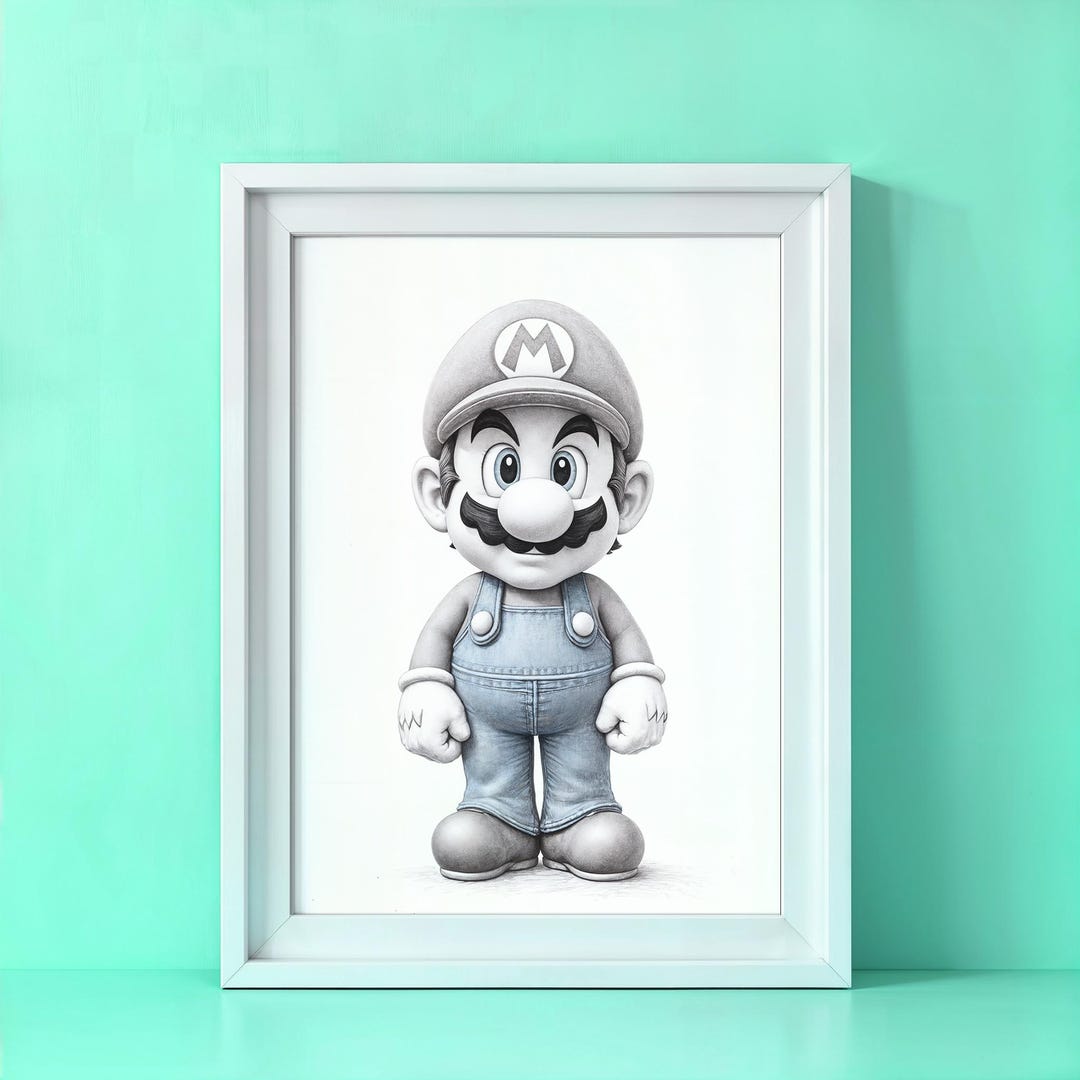 Mario Color Void | Premium Wall Art | Art Print | Unframed | Modern ...