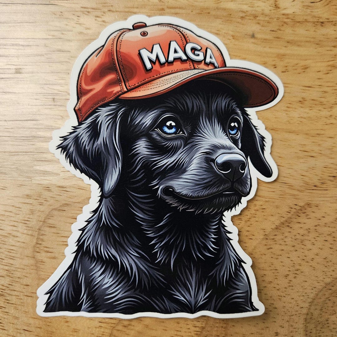 MAGA Labrador | Vinyl Sticker | Perfect for Cups, Laptops, Vehicles ...