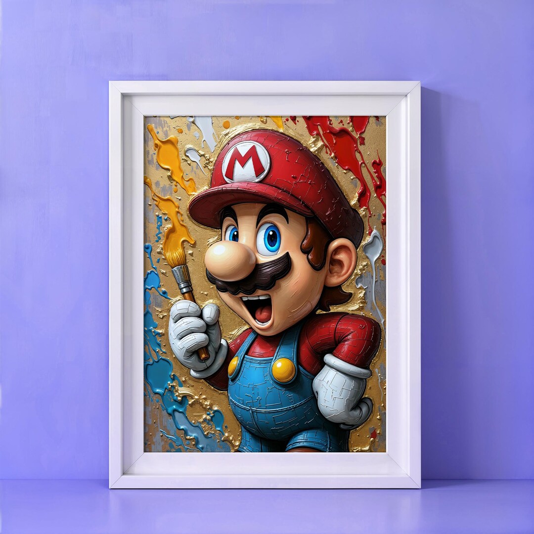 Mario the Painter 13x19 Ultra Thick Premium Print Stock Ultra High ...