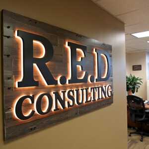 Metal Backlit 3D Business Sign, Stainless Steel Business Sign, 3D ...