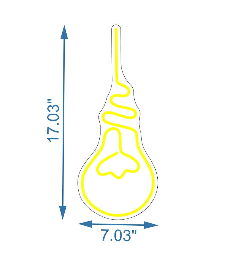 Light Bulb Neon Sign Light Bulb Led Sign Led Neon Sign Light up Sign ...