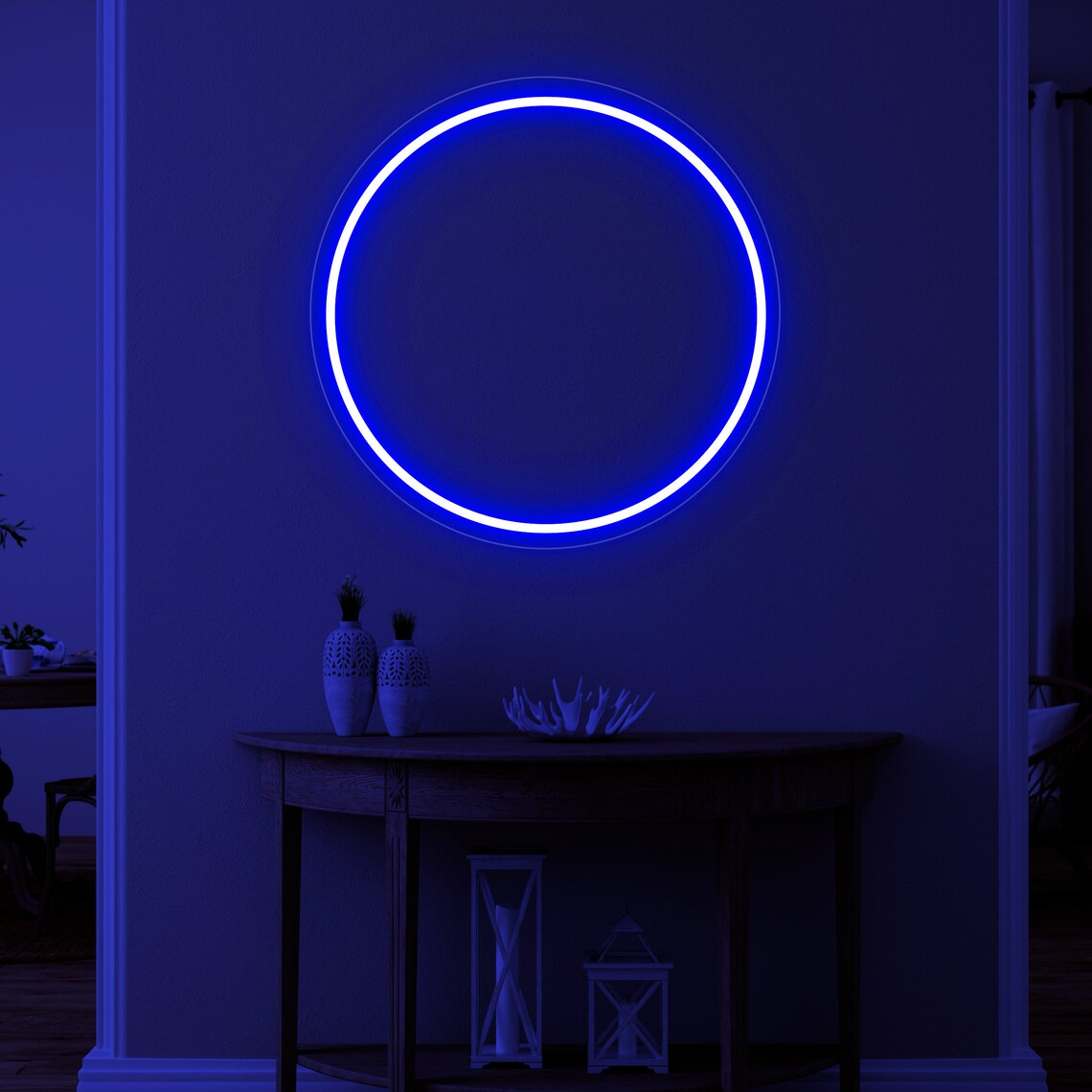 Circle Neon Sign Wall Decor Aesthetic Neon Sign Custom Led Neon Sign ...
