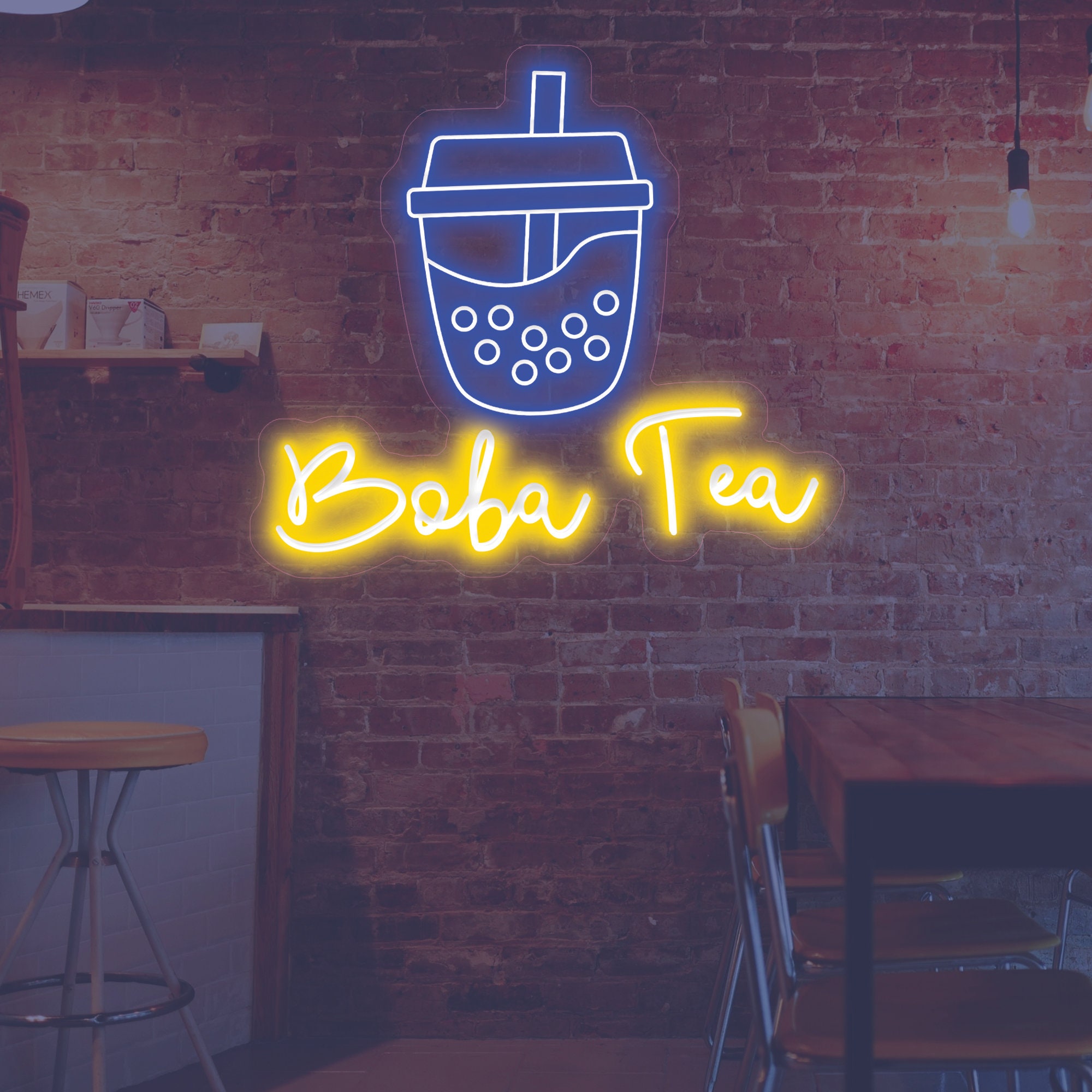 Boba Tea Neon Sign Cafe Neon Sign Custom Led Neon Sign - Etsy