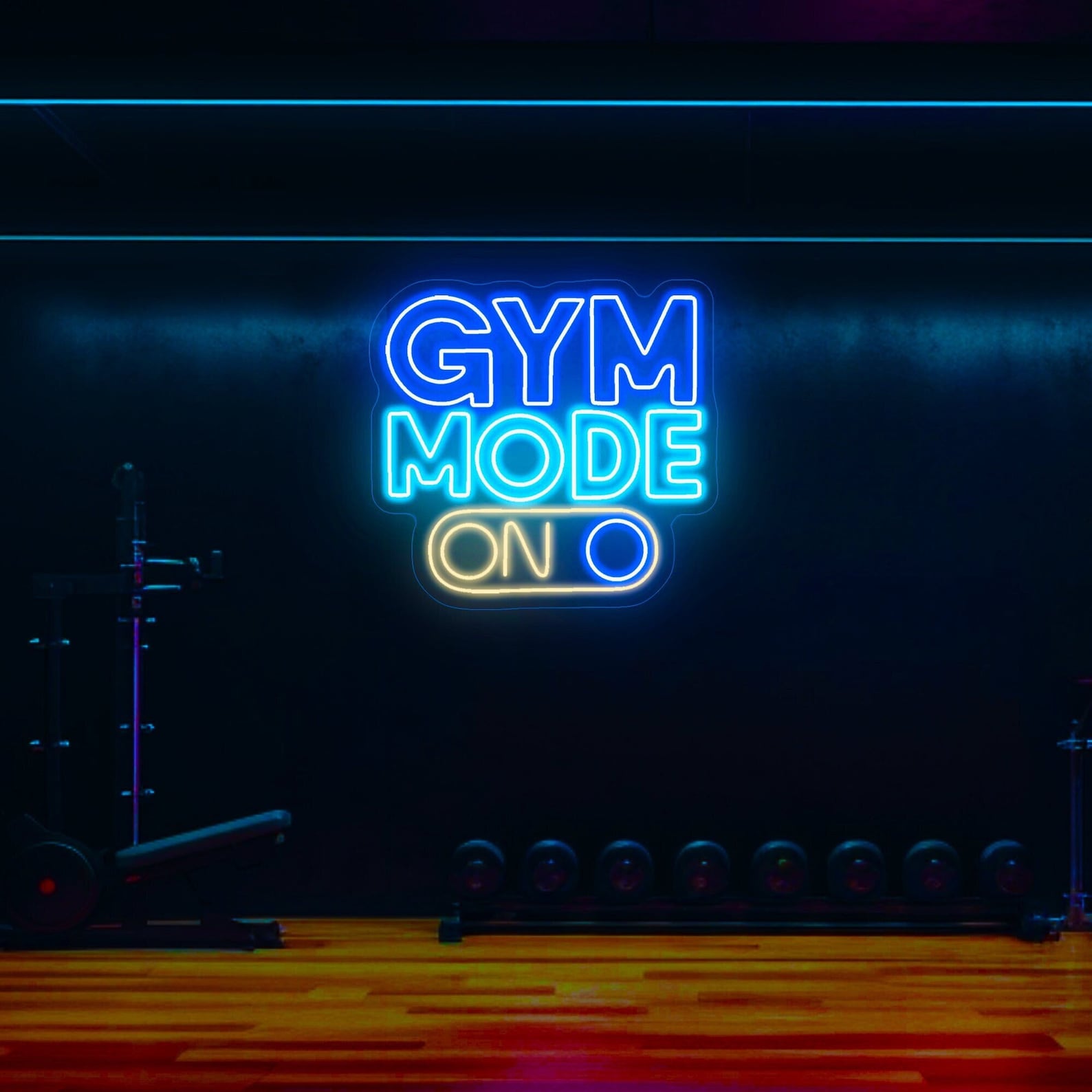 Gym Mode on Neon Sign | Gym Neon Sign | Gym Neon Light | Gym Logo Sign ...