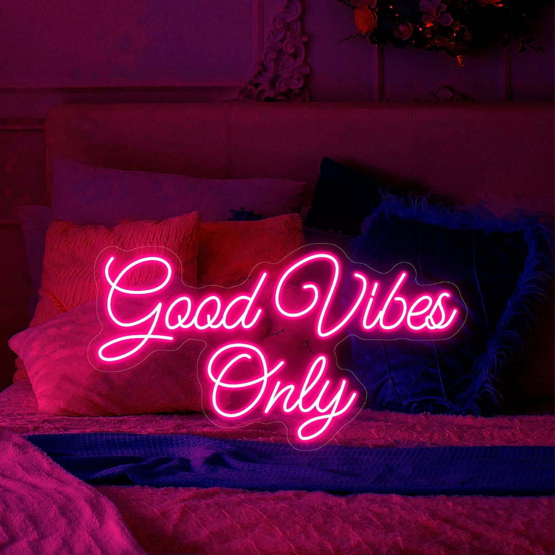 Good Vibes Only Neon Sign | Aesthetic Neon Sign | Neon Sign Light ...