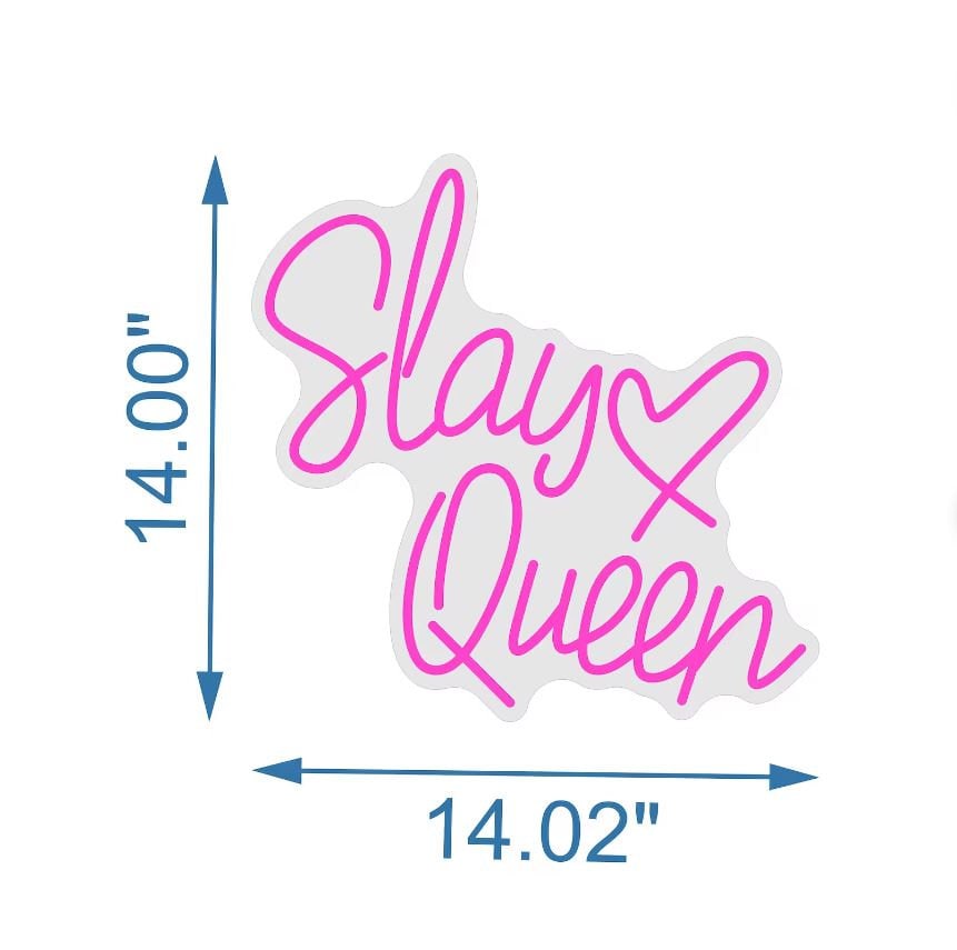 Slay Queen Neon Sign Neon Sign Bedroom Aesthetic Neon Sign Neon Sign ...