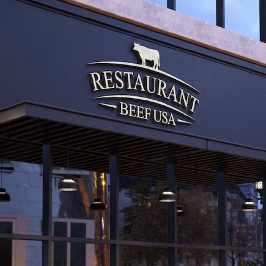 Letreros comerciales personalizados, letrero comercial de metal 3D ...