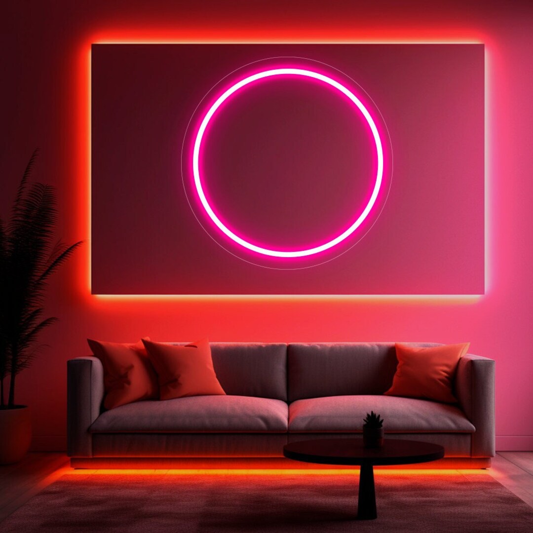Circle Neon Sign Wall Decor | Aesthetic Neon Sign | | Custom Led Neon ...
