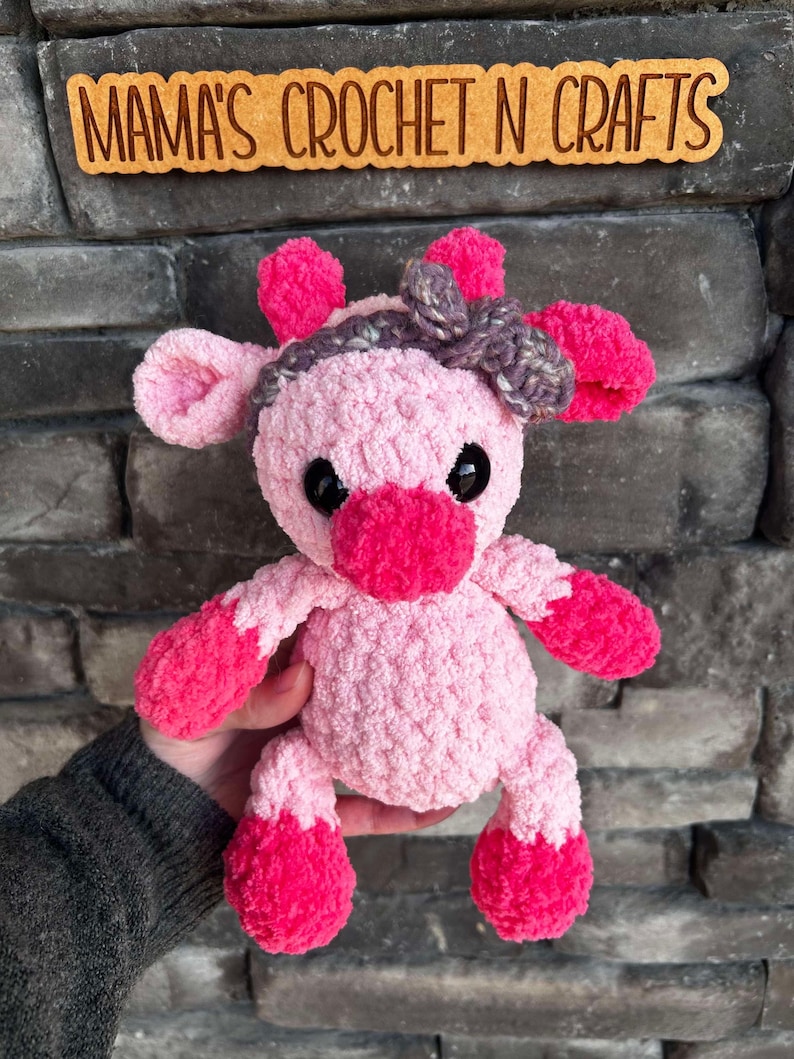Moomoo the Cow | Amigurumi Cow Pattern, Low Sew, Crochet Pattern ...