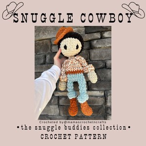 Cowboy Snuggle Buddy- Crochet Lovey Pattern, Crochet Snuggler Pattern ...