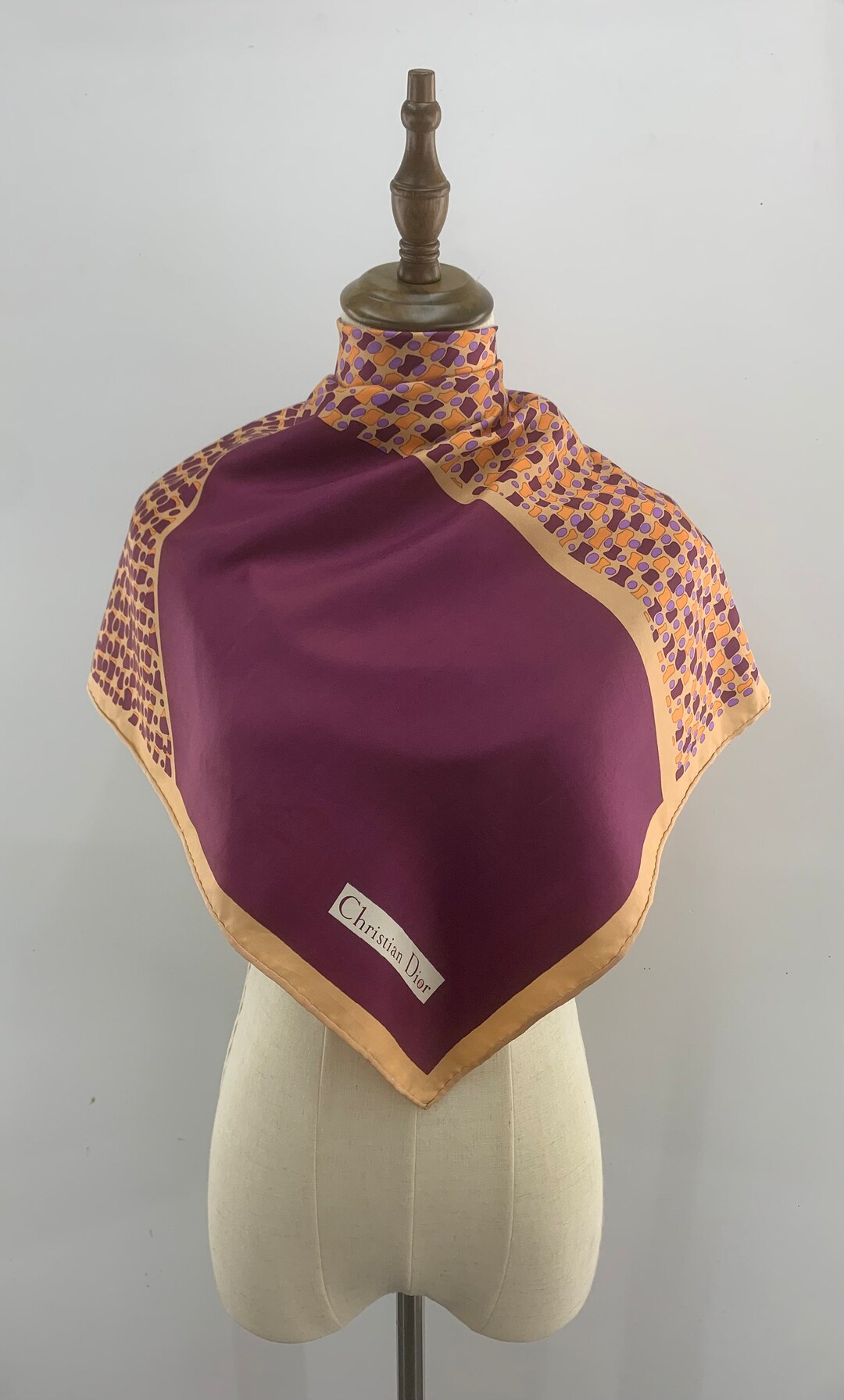 Vintage Dior Silk Scarf, Vintage Christian Dior Wrap, Vintage Christian ...