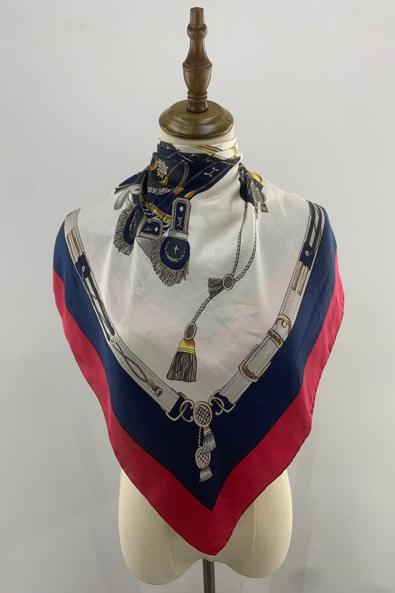 Vintage Vintage Silk Scarf Babushka Body Wrap Accessories Neckwear ...