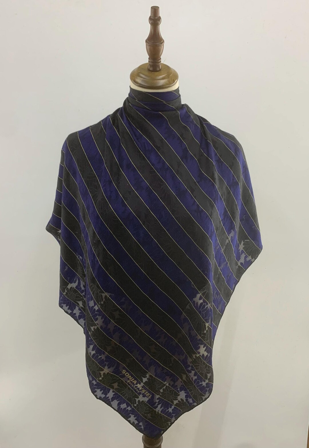 Vintage Sonia Rykel Authentic Silk Scarf Babushka Square Scarf Head ...