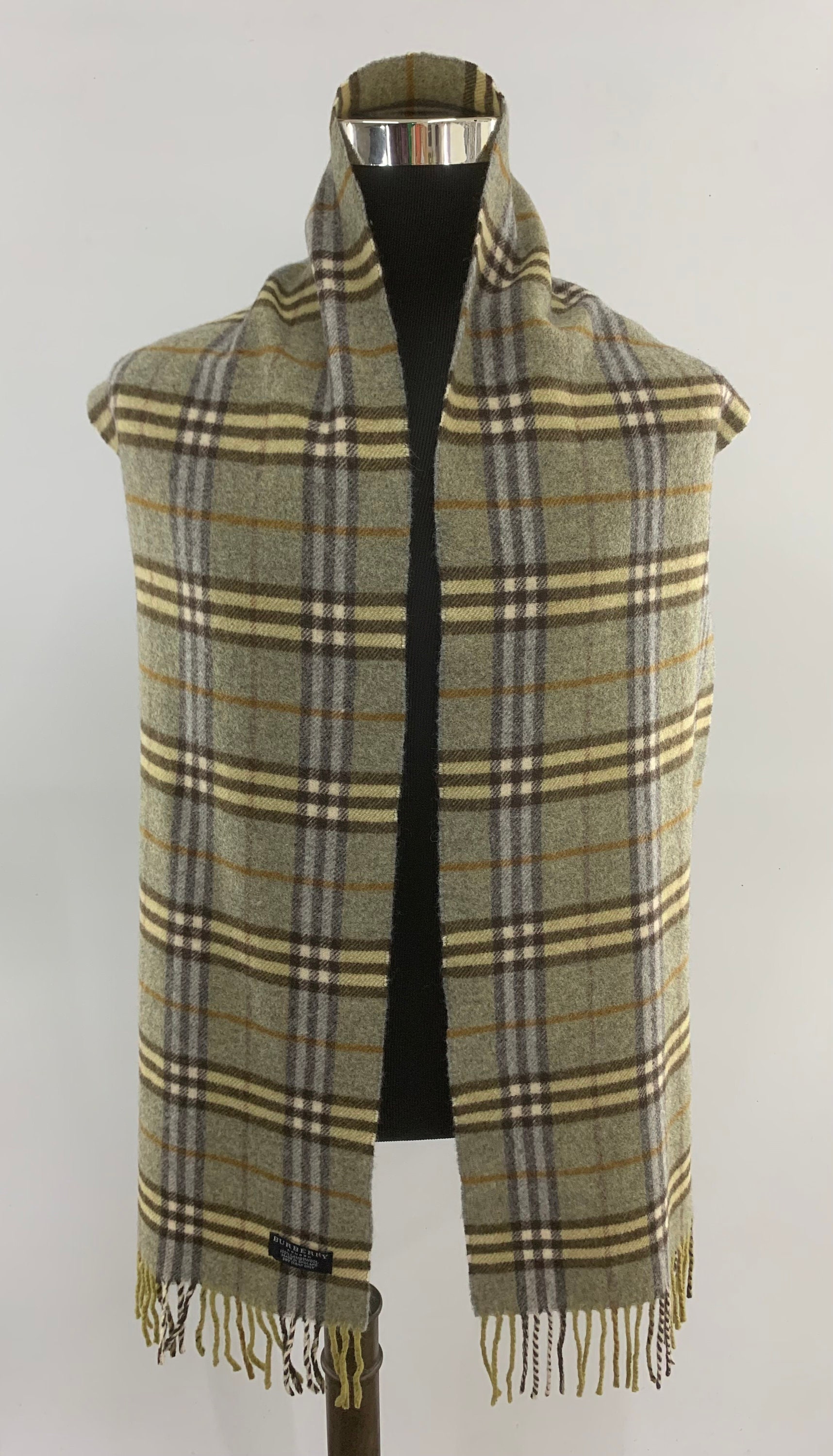 Vintage Burberrys Check Scarf, Vintage Burberry Muffler, Vintage ...