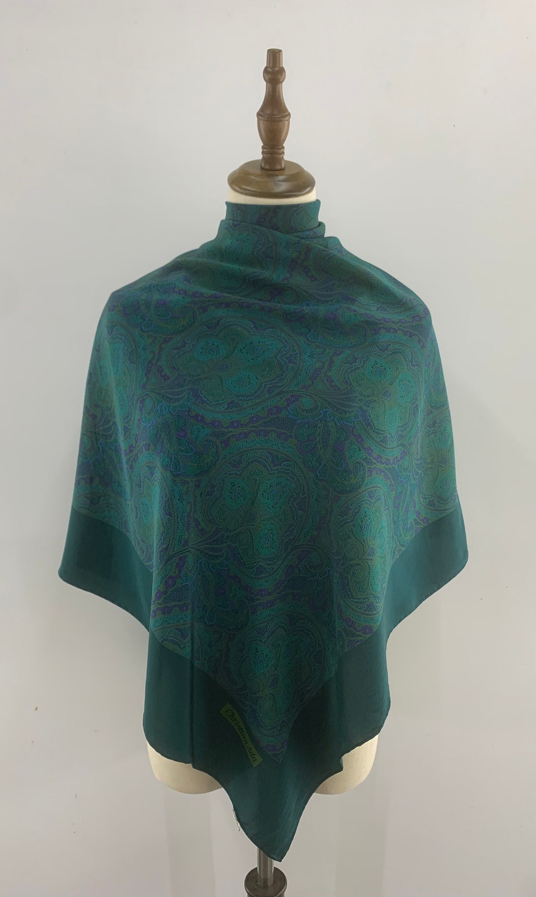 Vintage Christian Ada Silk Scarf, Vintage Christian Ada Babushka ...