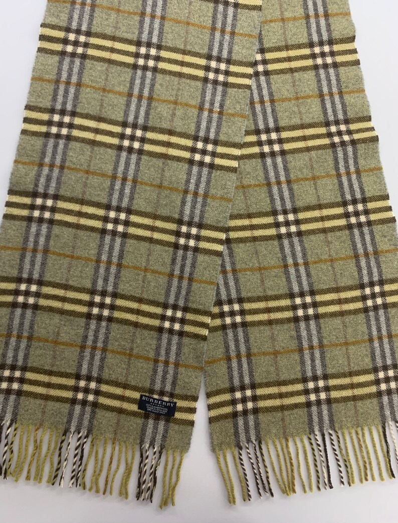 Vintage Burberrys Check Scarf, Vintage Burberry Muffler, Vintage ...