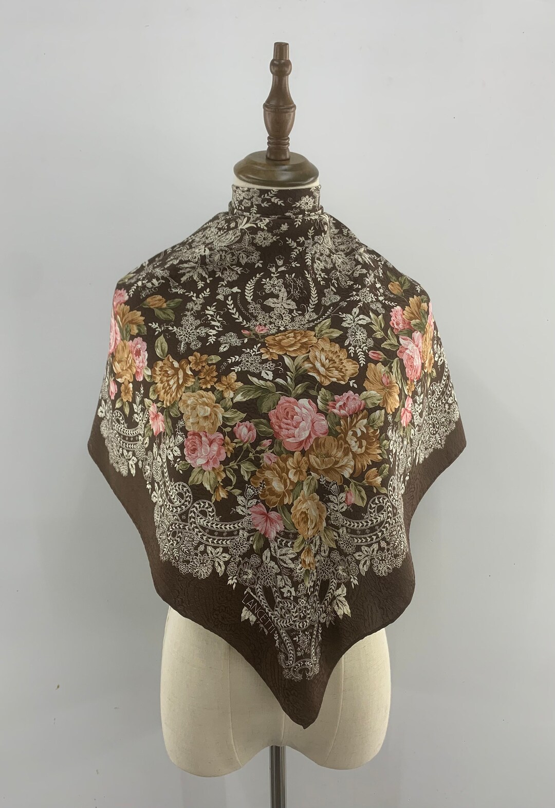 Vintage Lancetti Silk Scarf, Vintage Lancetti Body Wrap, Vintage ...