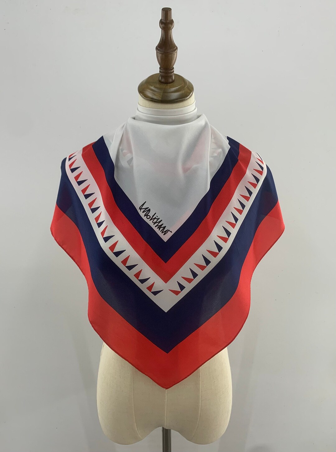 Vintage Silk Scarf Babushka Body Wrap Accessories Neckwear Hijab Square ...
