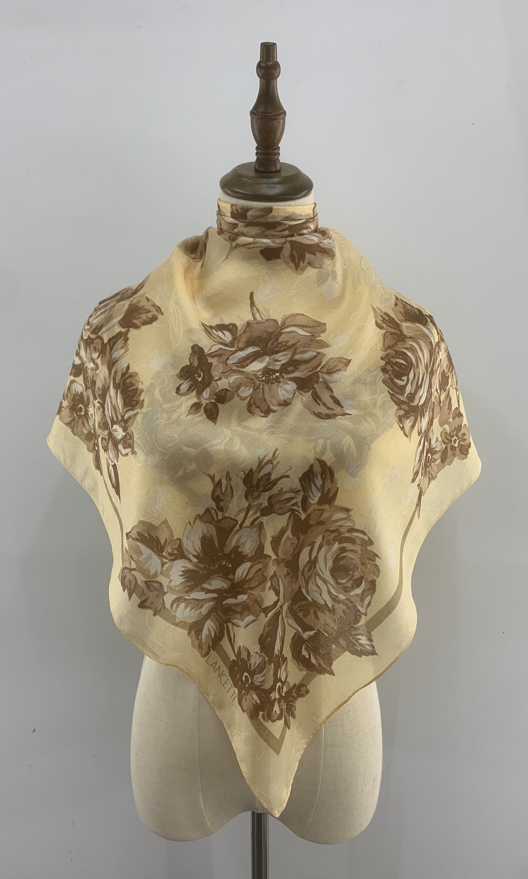 Vintage Lancetti Silk Scarf, Vintage Lancetti Body Wrap, Vintage ...