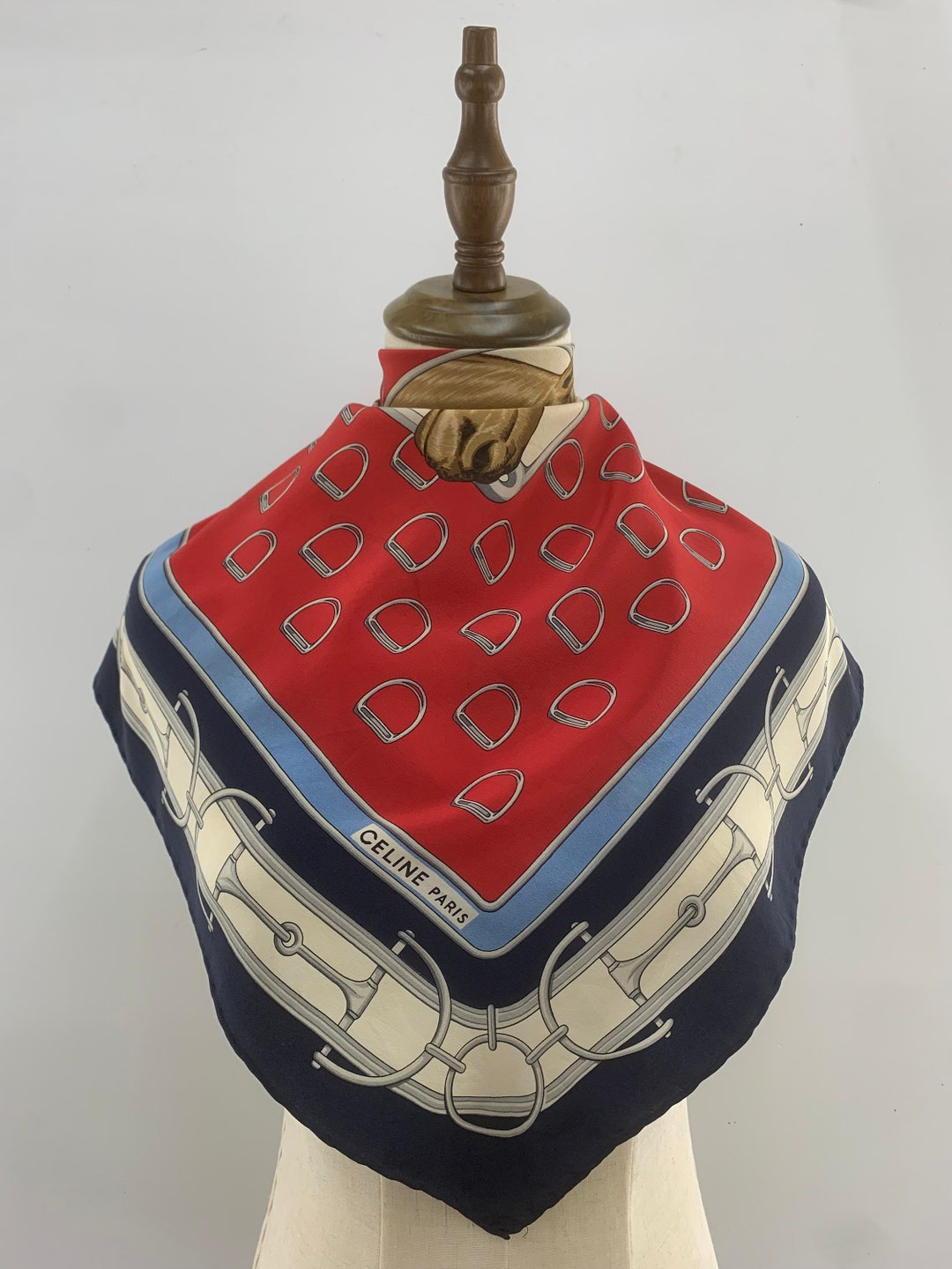 Vintage Celine Scarf, Vintage Celine Body Wrap, Vintage Celine Babushka ...