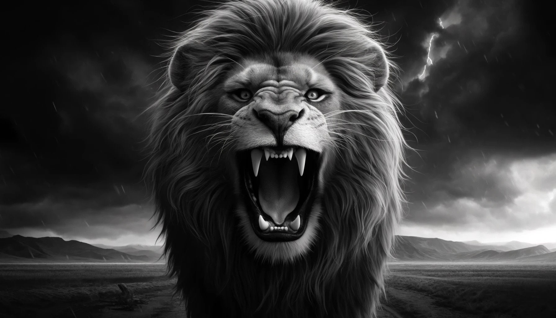 5 High Definition Lion Photos Black and White - Etsy