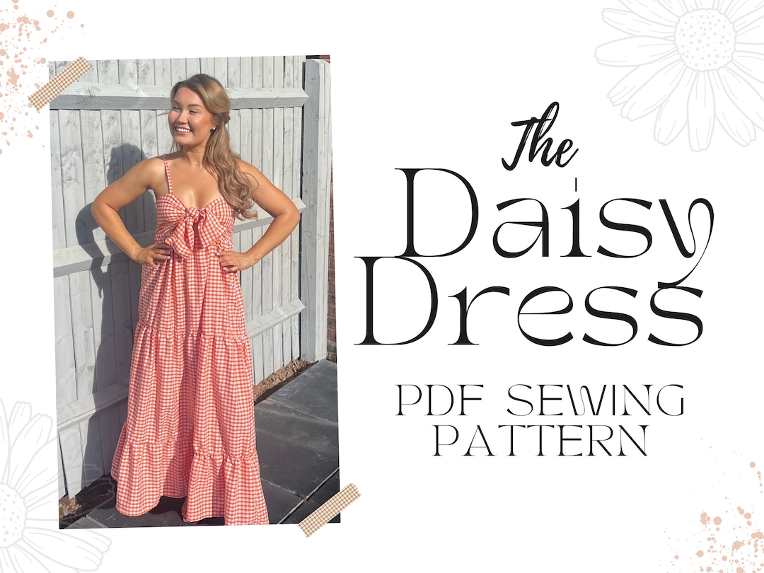 Summer Tiered Maxi Dress Sewing Pattern - PDF Instant Download - the ...