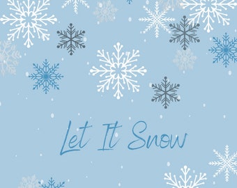 Let It Snow Printable, Winter Wall Sign - Etsy
