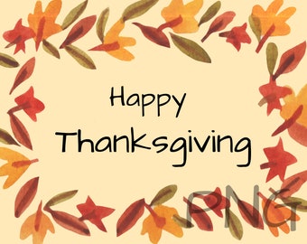 Happy Thanksgiving Fall Wall Art Printable - Etsy