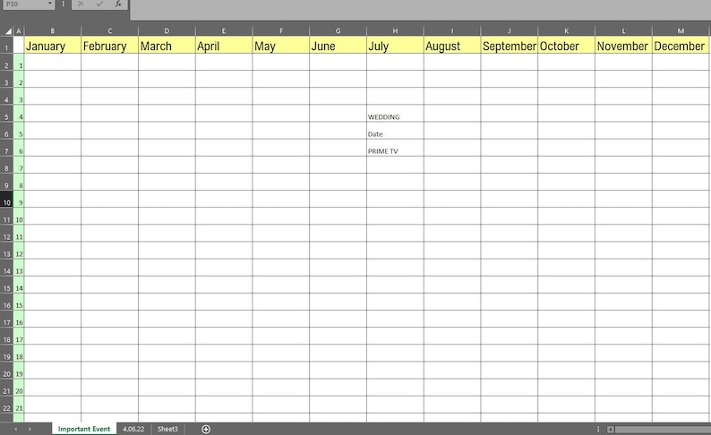 Weekly/ Yearly Organizers on Excel - Etsy