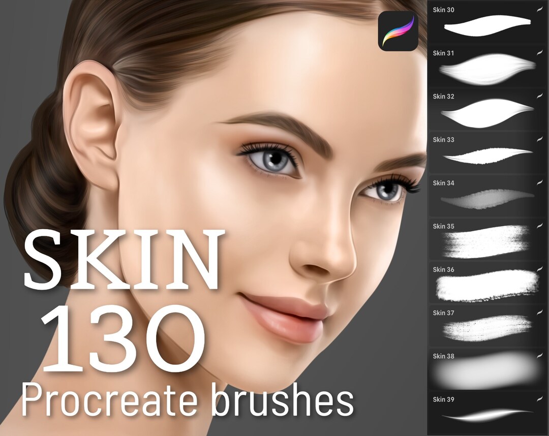 130 Skin Procreate Brushes, iPad Brushes, Procreate Skin Texture, Pore ...