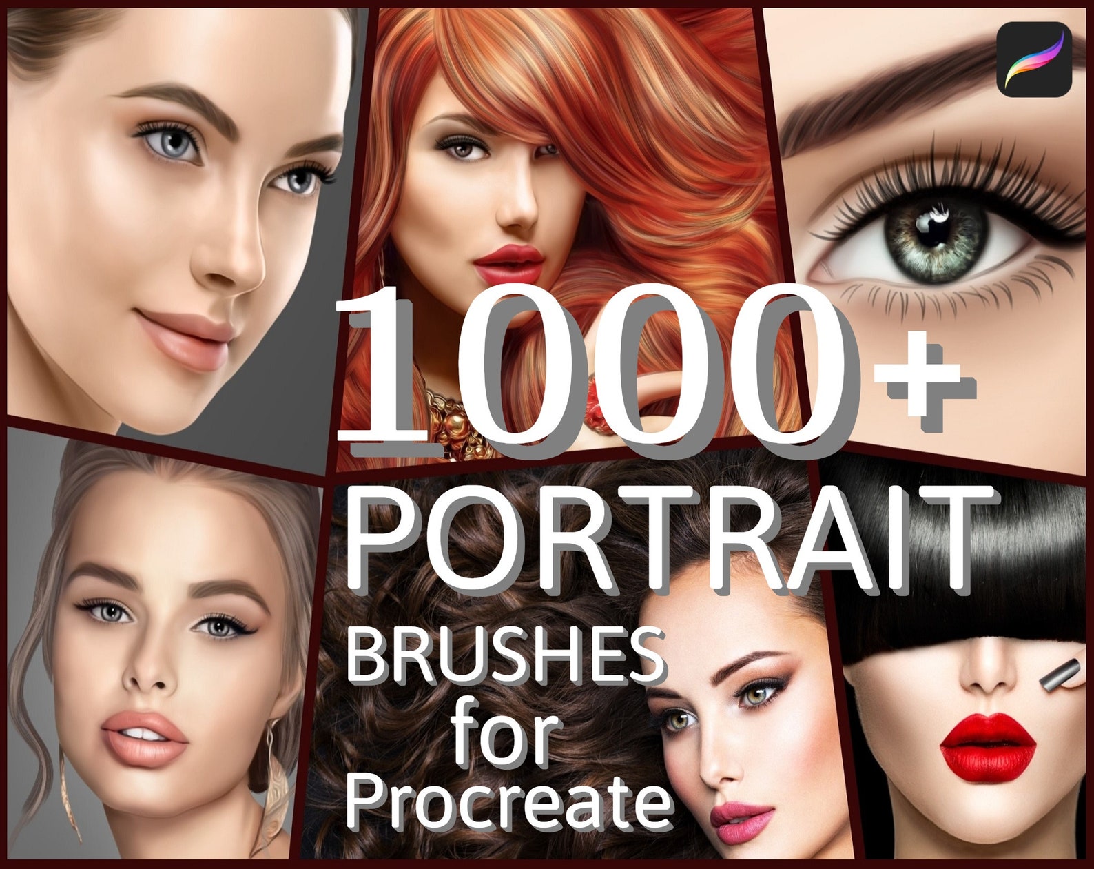 1000 Procreate Brushes Ipad Brushes Portrait Brush for - Etsy