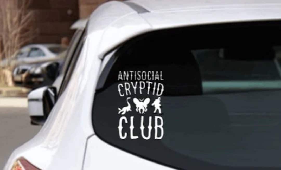 Antisocial Cryptid Club Car Decal - Choose Your Color! - Etsy