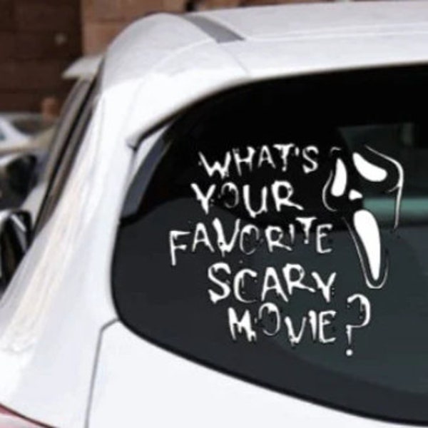 Ghost Face Car Decal - Etsy
