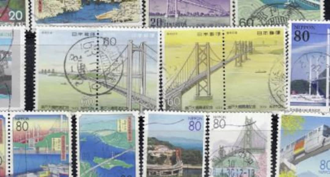 Vintage Bridge Used Postage Stamps All Different for Stamp Collectors ...