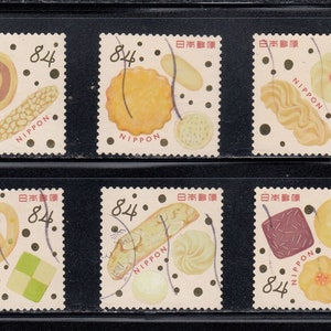 Japan Food Culture Sweets, Desserts Used Postage Stamps - off Paper ...