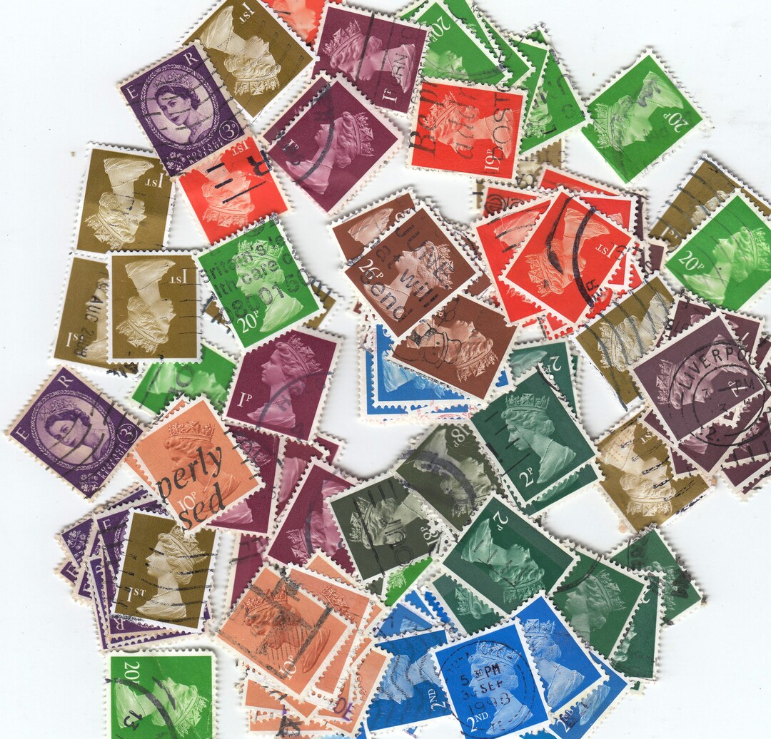 12X10 120 British Machin Used Stamps Mixture for Stamp - Etsy