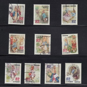 10X-20X Japan Used Stamp Rabbit off Paper - for Artist, Crafting ...