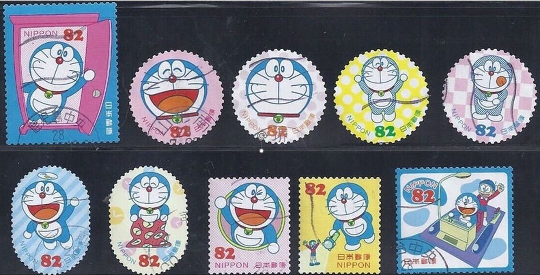 Japan Anime Mixture With Doraemon- Used Stamps - for Artist, Crafting ...