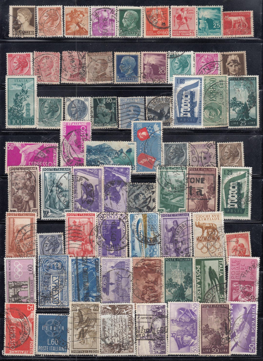 Italy Stamps Lot: Used Italian Postage Stamps for Crafting - Etsy